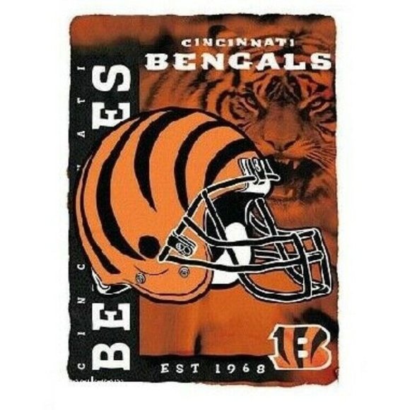 Northwest | Bedding | Larger Oversized 6x80 Team Cincinnati Bengals ...
